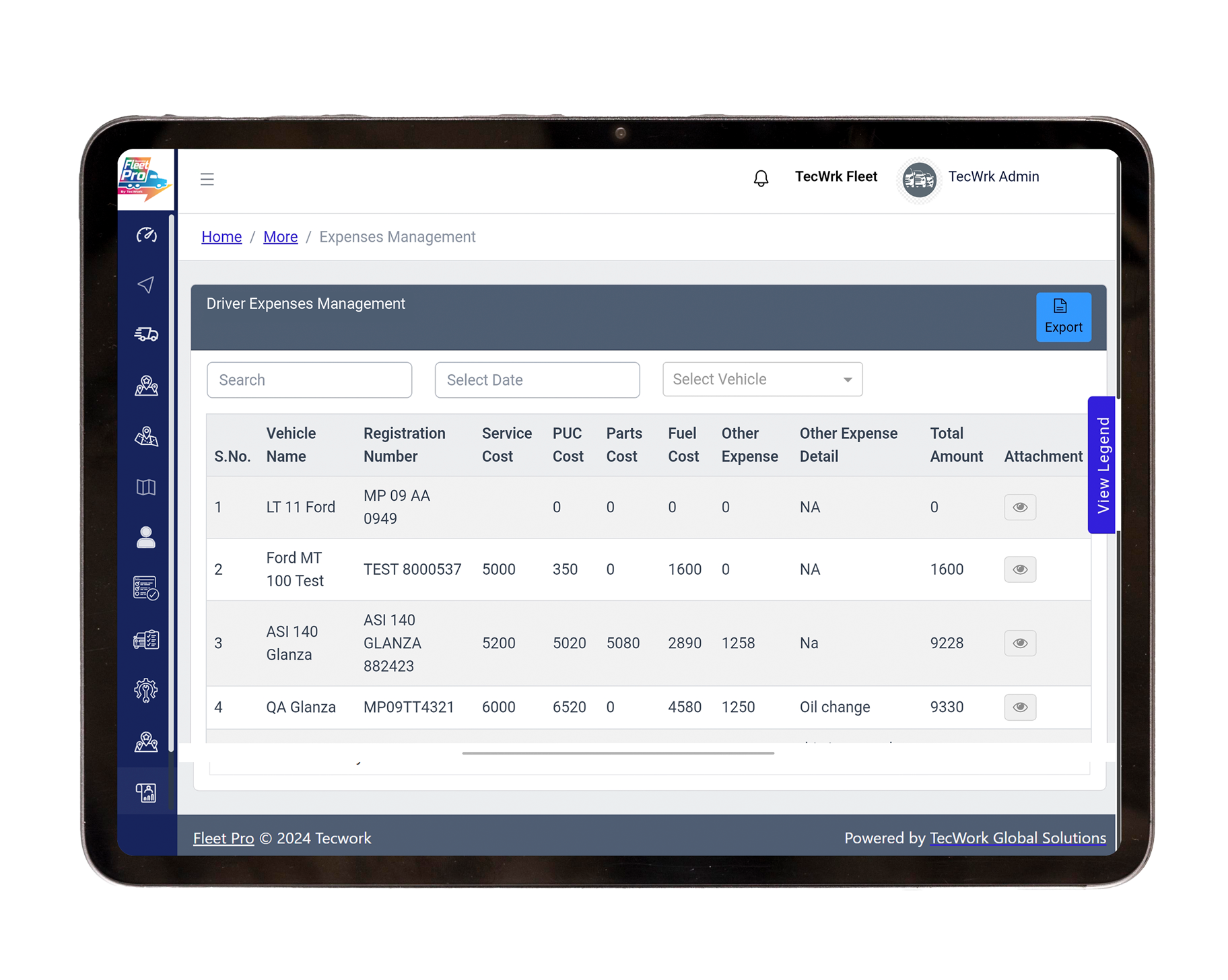 Cut Costs with Our Smart Fleet Expense Management Software